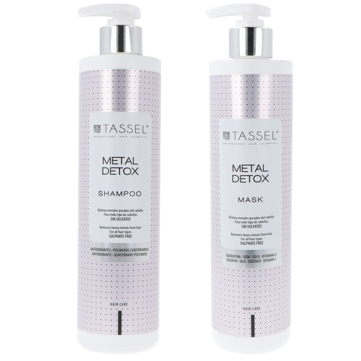 Pack shampoing et masque METAL DETOX - TASSEL 2x500ml – Shi Keratine
